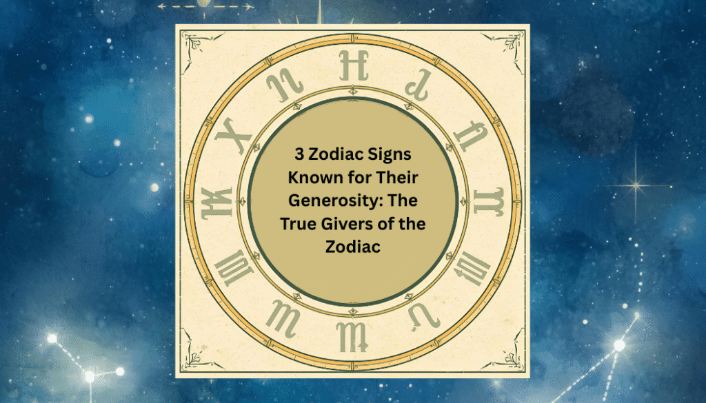 3 Zodiac Signs Known for Their Generosity: The True Givers of the Zodiac